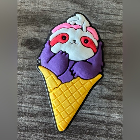 Jibbitz | Accessories | Purple Sloth In An Ice Cream Cone Crocs Jibbitz ...